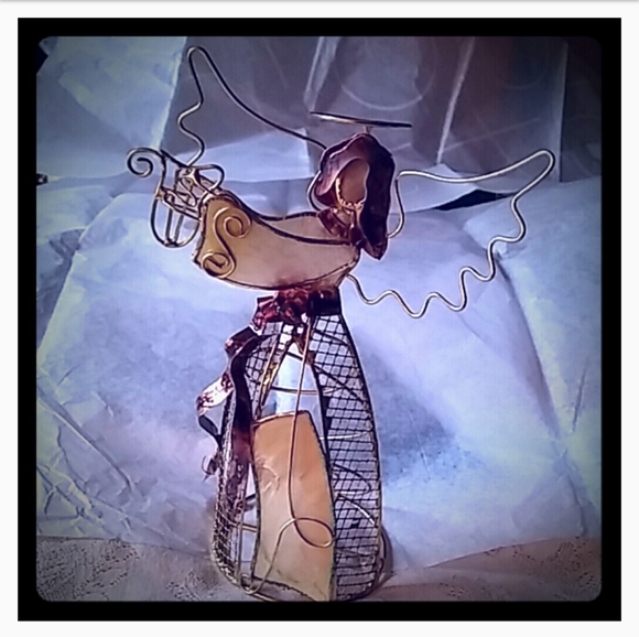 Vintage | Holiday | Vintage Metal Work Angel Figurine | Poshmark